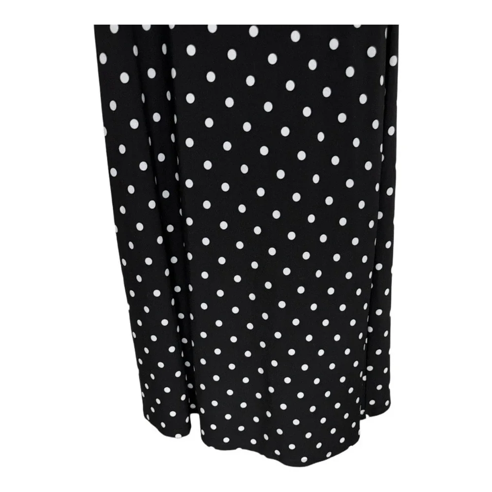 Chaps | Dresses | Chaps Xl Black Polka Dot Sleeveless Sheath Dress Y2k ...